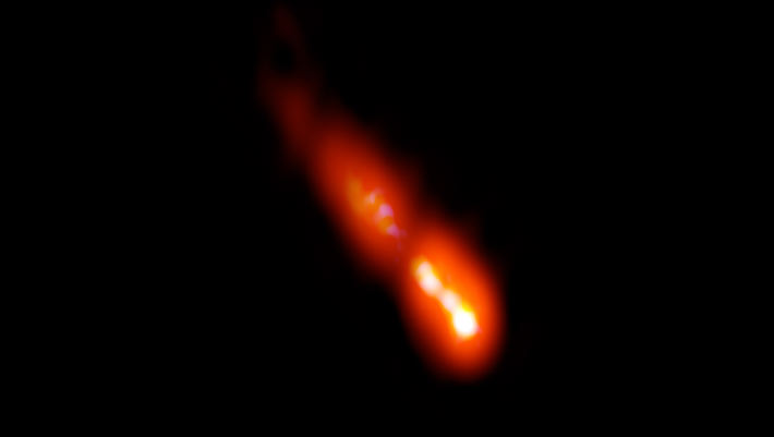 Astronomers Observe Bright Relativistic Jet from Distant Blazar | Sci.News